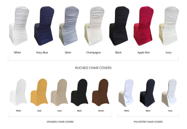 Chair Cover Rentals - Elegant Chair Cover Designs